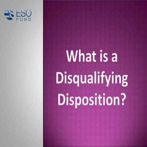 What is a disqualifying disposition | PPTX