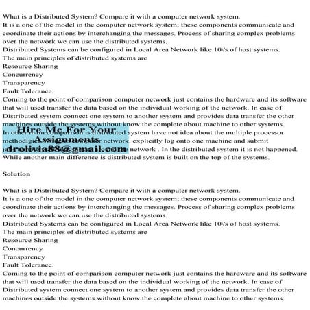 What is a Distributed System Compare it with a computer network sys.pdf