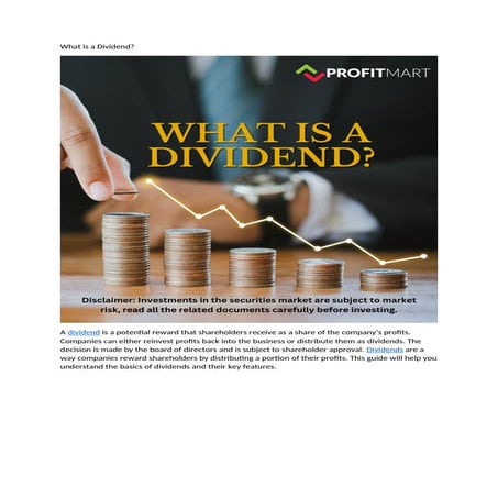 What is a Dividend. learn more about docx | PDF