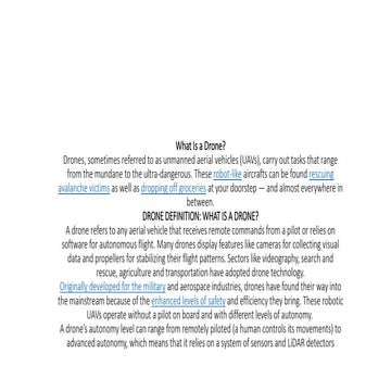 What Is a Drone.pptx | Robotics | Technology & Computing