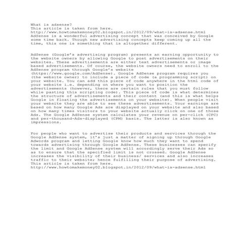 Google Adsense | DOCX