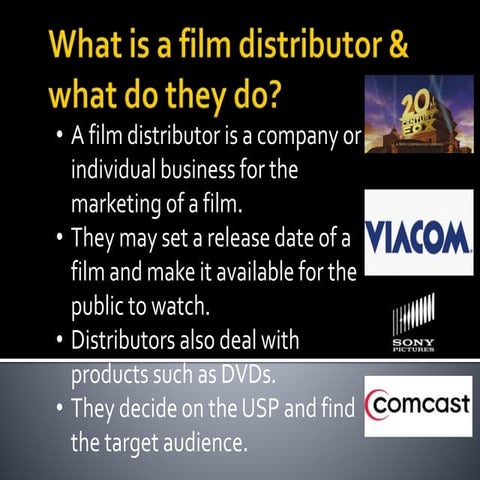 What is a film distributor & what do? | PPT