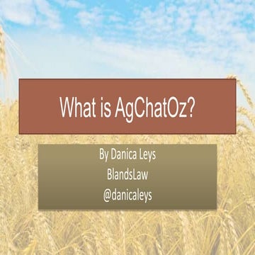 What Is Ag Chat Oz | PPT