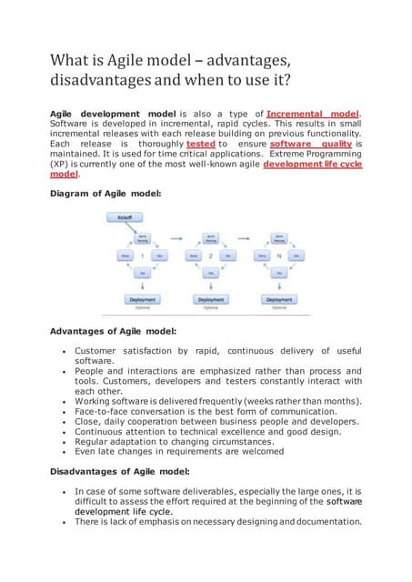 What is agile model?Working of agile model | PDF