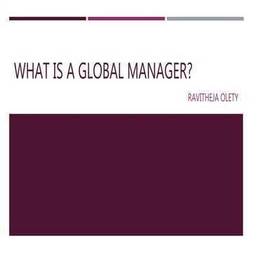 What is a global manager | PPT