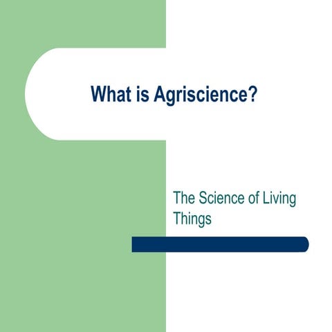 What is agriscience | PPT