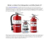 What is a Halon Fire Extinguisher and Who Needs It