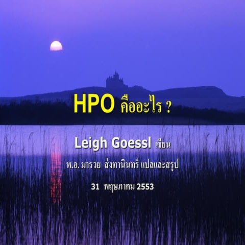 องค์กร HPO คืออะไร ? What is a high performance organization (HPO) | PDF