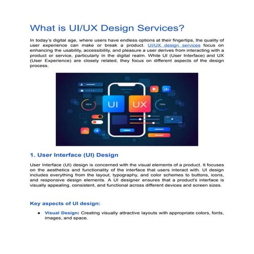 What is UI/UX Design Services? | PDF