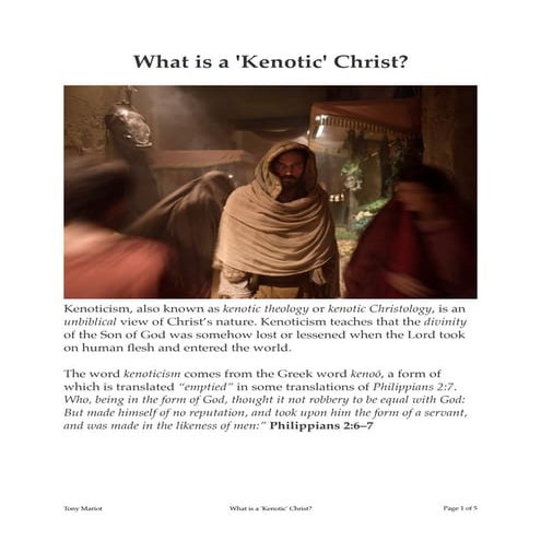 What is a 'Kenotic' Christ? | PDF
