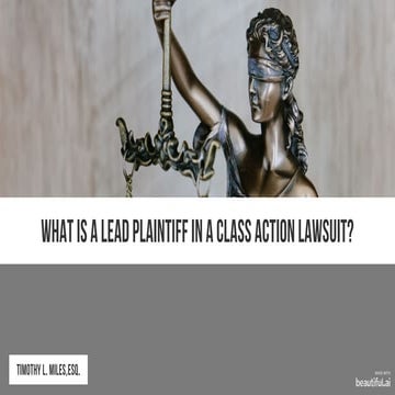 What Is a Lead Plaintiff in a Class Action Lawsuit? | PDF