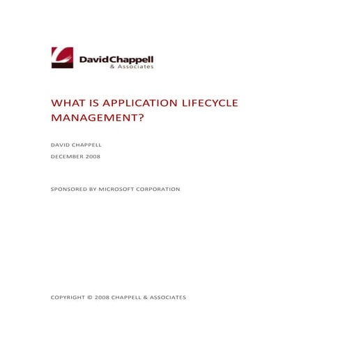 VSTS & Application Lifecycle Management | PPTX