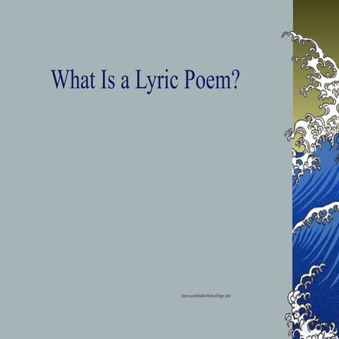 What is a lyric poem | PPT