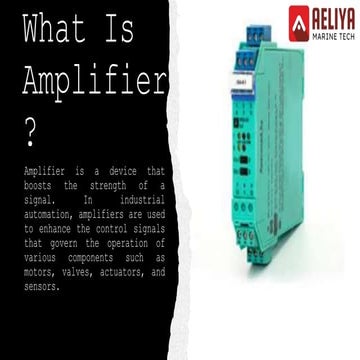 What Is Amplifier & Types Of Amplifier? | PPTX