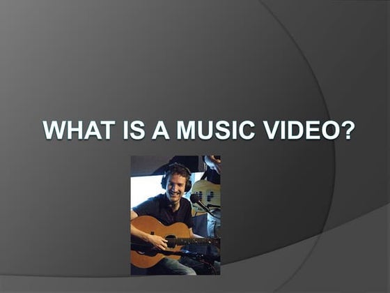 Music video styles | PPTX | Video Production | Content Production