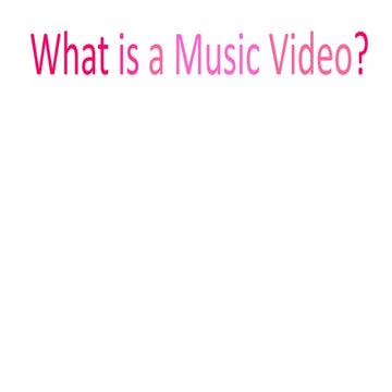 What is a music video? | PPT