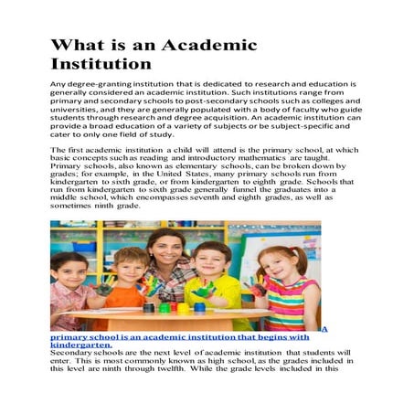 What is an Academic Institution.docx