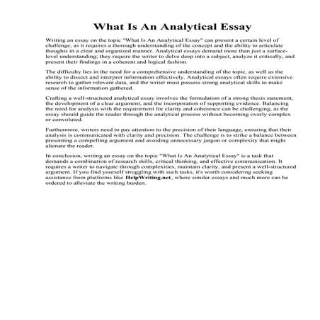 What Is An Analytical Essay.pdf
