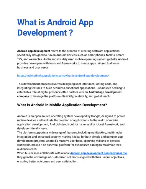 Navigating the Android App Development Landscape | PDF
