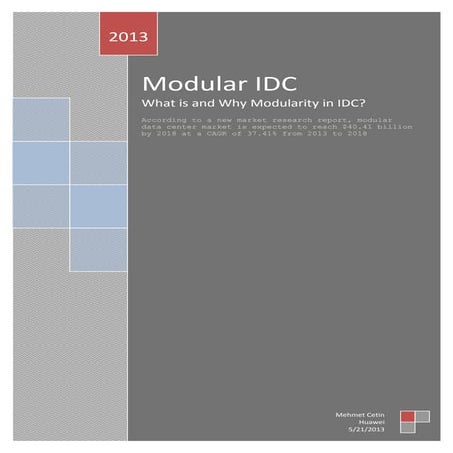 Primer for what is and why modularity in Internet Data Center | PDF