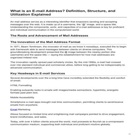 What is an E-mail Address Definition Structure and Utilization ...