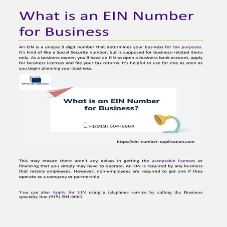 What is an ein number for business | PDF