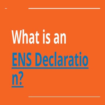 What Is ENS and Why Is There an ENS Charge? | PDF