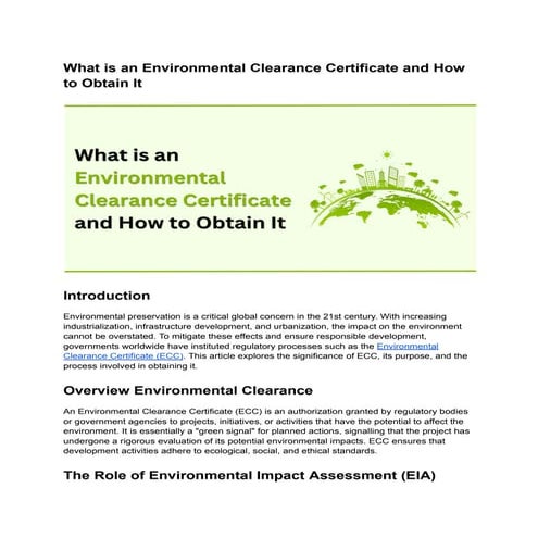What is an Environmental Clearance Certificate and How to Obtain It.pdf