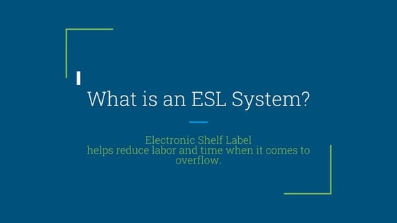 Electronics Shelf Labeling (ESL) Solution | PPT