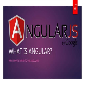 What is angular? Non-techie summary | PPT