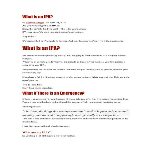 What is an IPA? | PDF