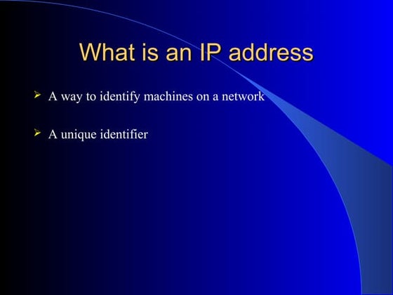 IP addressing and Subnetting PPT | PPTX | Computer Networking | Computing