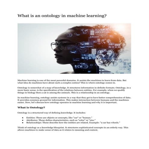 What is an ontology in machine learning? | PDF