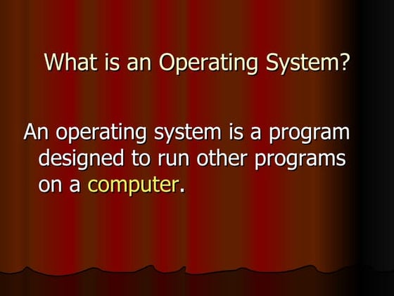 Operating System Presentation Pptx Operating Systems Computer