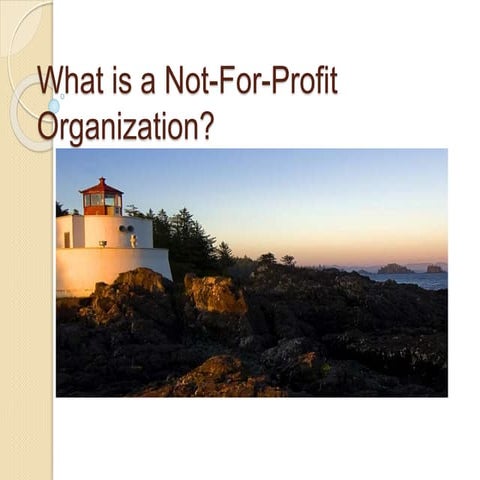 What is a not for-profit organization | PPTX
