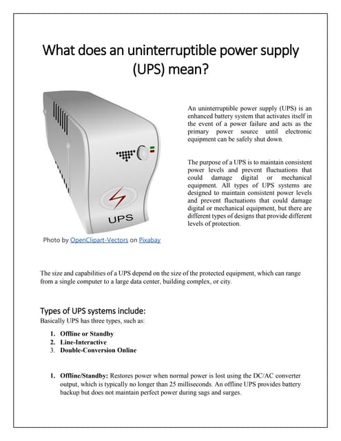 Applications for Centralized and Decentralized UPS Systems | PDF