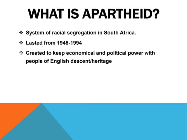 History of apartheid in south africa | PDF