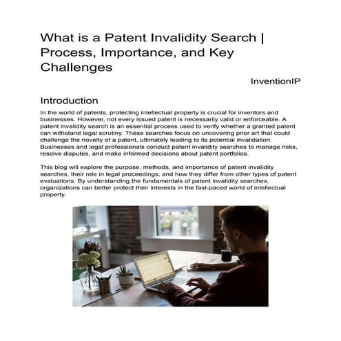 What is a Patent Invalidity Search | Process, Importance, and Key ...