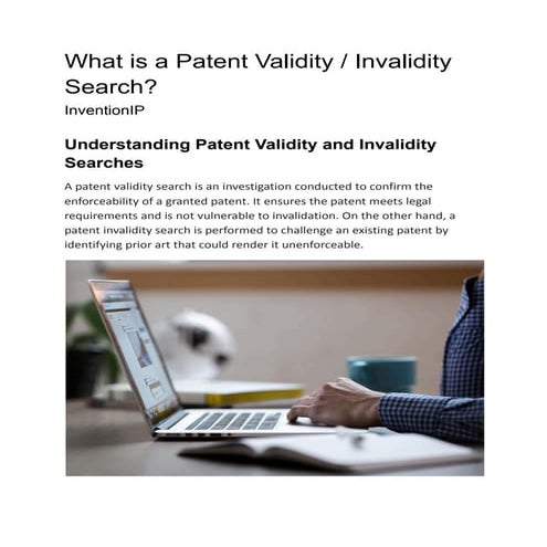 What is a Patent Validity / Invalidity Search? | Complete Guide | InventionIP | PDF