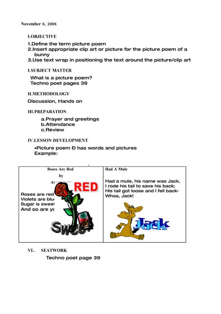 What Is A Picture Poem 2 | DOC