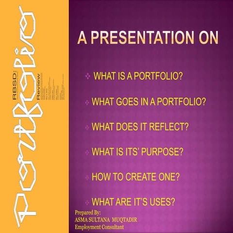What Is A Portfolio? | PDF
