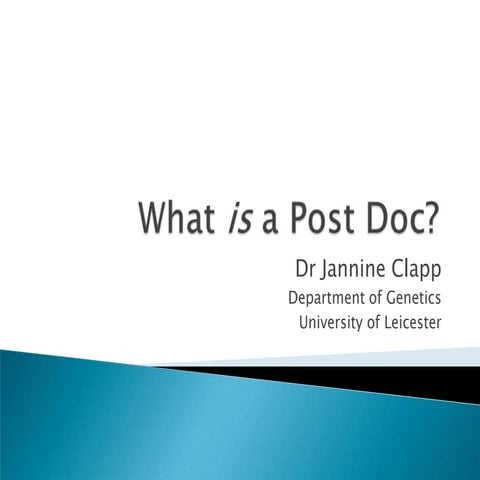 What is a Postdoc? | PPTX