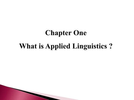 History of the term applied linguistics | PDF