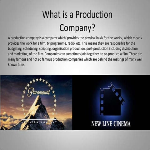Distribution and Production Companies | PPTX