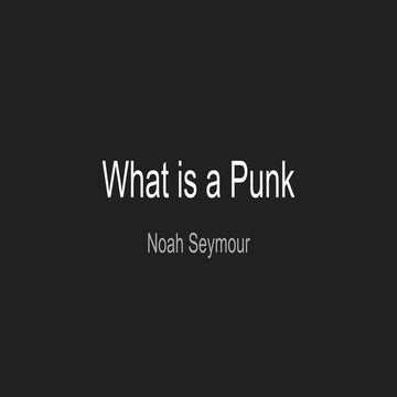 What is a punk | PPT