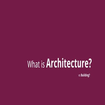 What is architecture | PPT