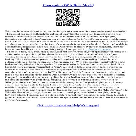 What Is A Role Model Essay | PDF