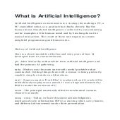 What is Artificial Intelligence | PDF