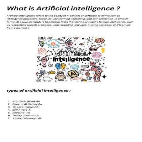 What is Artificial intelligence ?explain | PDF