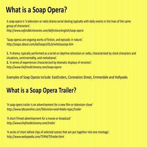 What is a Soap Opera? | PPTX
